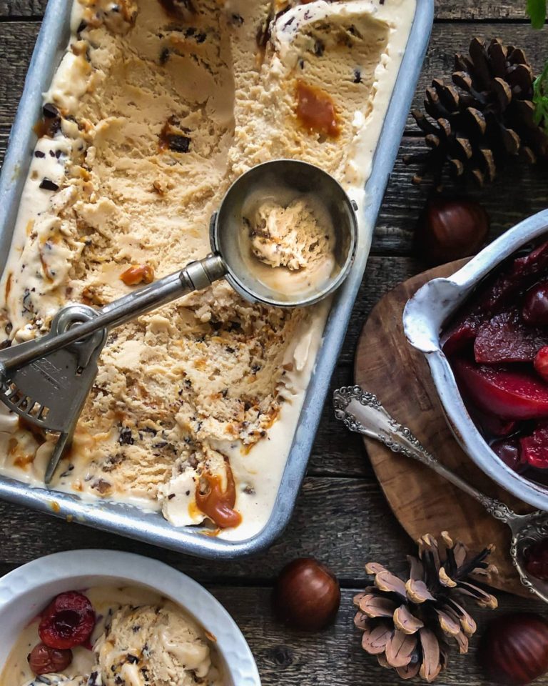 Roasted Chestnut Ice Cream | The Lemon Apron