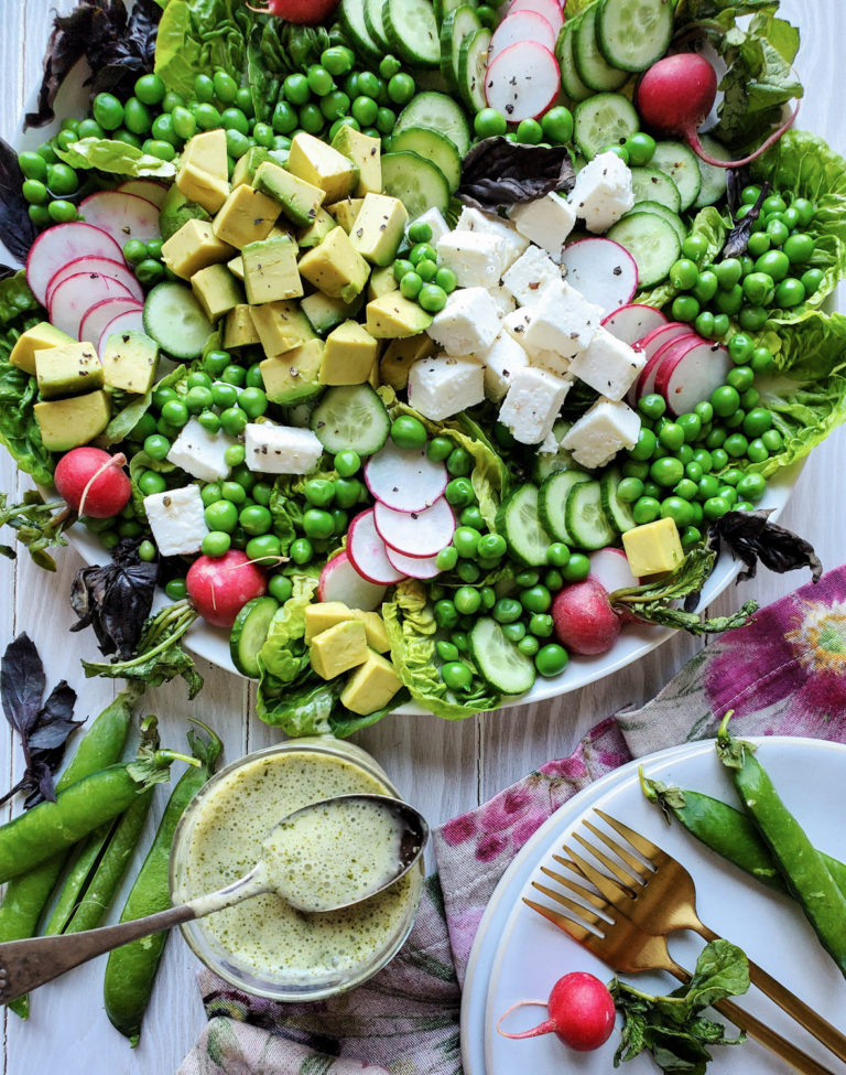 Spring Pea Salad with Mint Vinaigrette | The Lemon Apron