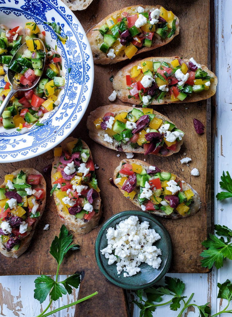 Horiatiki (Village) Pasta Salad | The Lemon Apron