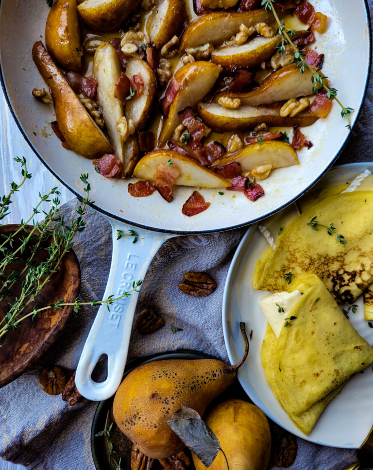 Sautéed Maple Pears with Bacon and Walnuts | The Lemon Apron