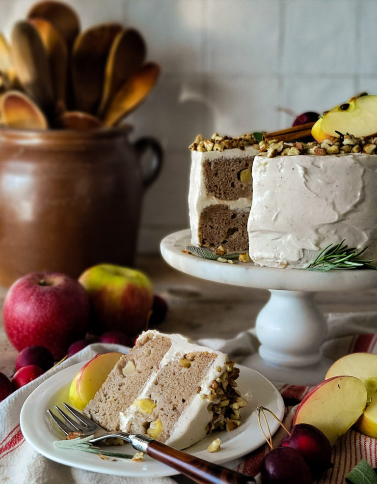 Spiced Apple Cake with Chai Spice Frosting | The Lemon Apron