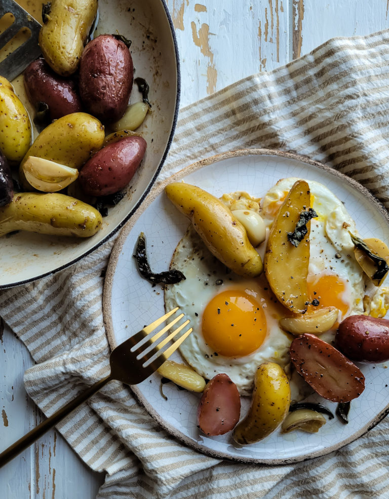 Fingerling Potato Confit with Garlic and Sage | The Lemon Apron