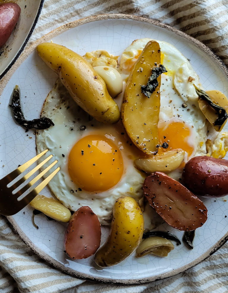 Fingerling Potato Confit with Garlic and Sage | The Lemon Apron