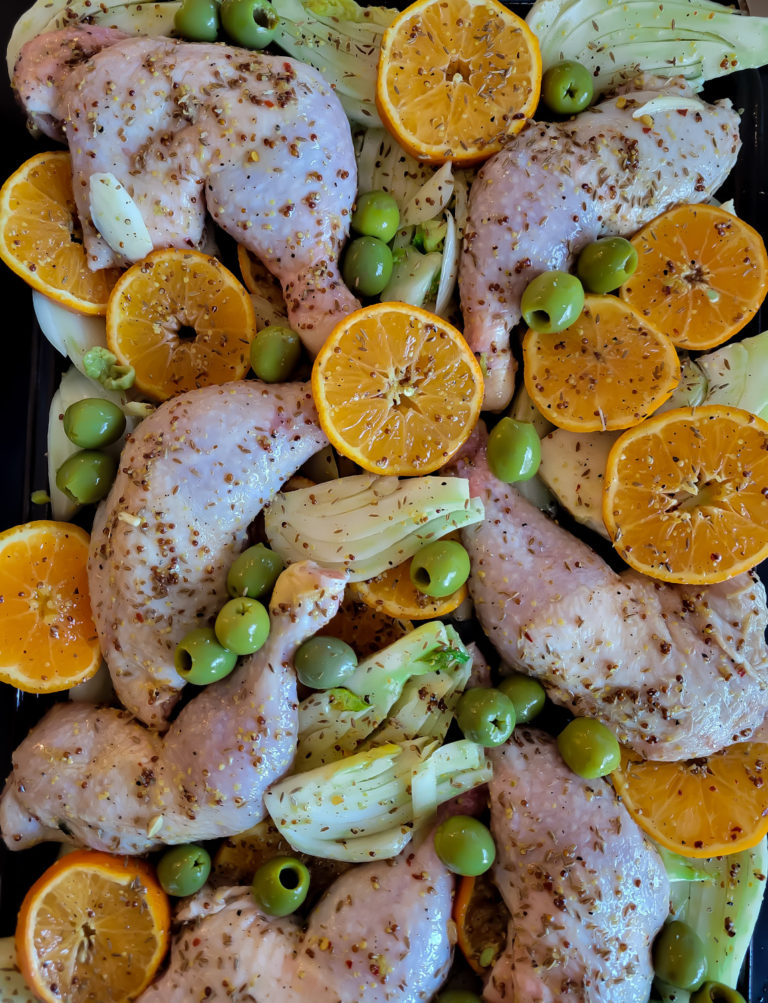 Roast Chicken & Fennel with Clementines & Olives | The Lemon Apron