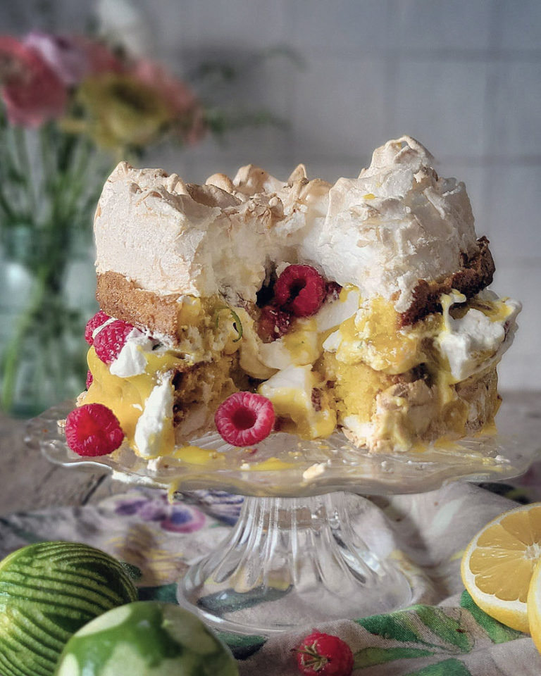 Lemon and Raspberry Meringue Torte | The Lemon Apron