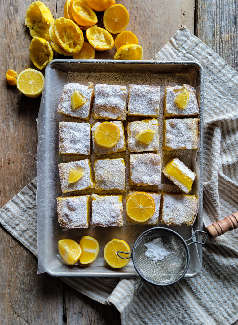 Meyer Lemon Squares on Cardamom Shortbread | The Lemon Apron