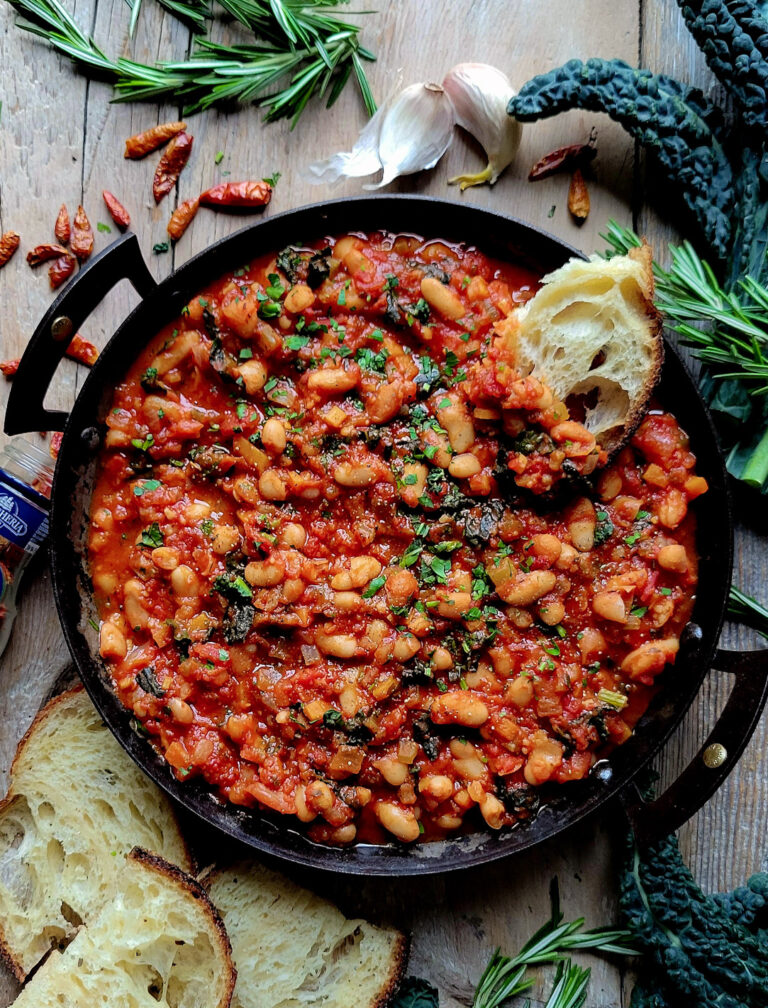 Tuscan Braised Beans and Kale | The Lemon Apron