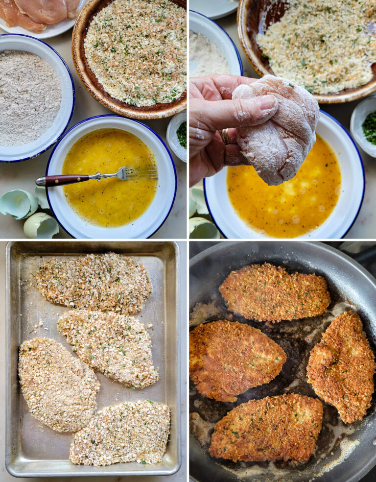 Caesar Pasta Salad with Parmesan Crusted Chicken Croutons | The Lemon Apron