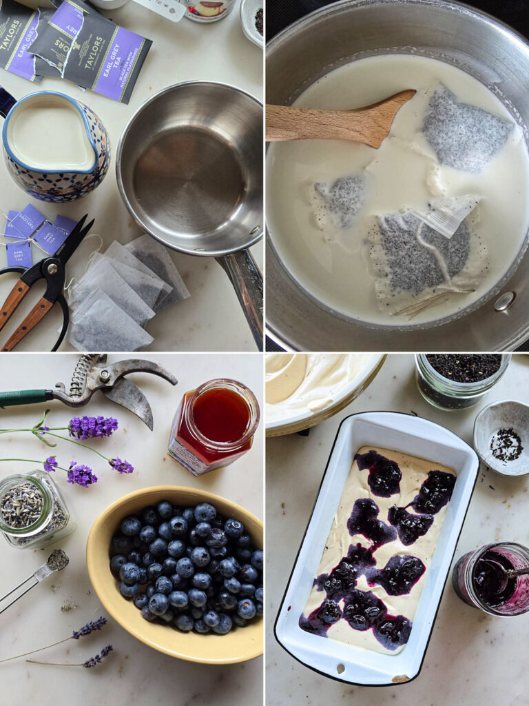 Earl Grey Blueberry Lavender Swirl Ice Cream | The Lemon Apron